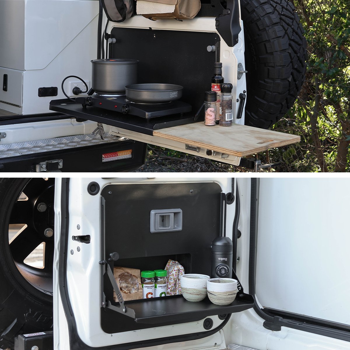Troopy & 76 Series Rear Door Tables | Left & Right Bundle