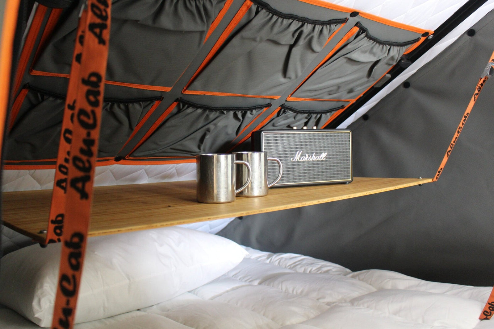 Alu-Cab Rooftop Tent Interior Drop-down Table